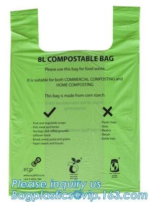 Eco Friendly Disposable Biodegradable and Compostable Kitchen Waste Trash Collection, Biobased Refuse Sacks, Gallon Frie