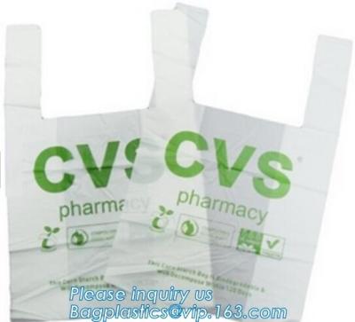 China Biodegradable compostable plastic trash bag, Eco-friendly Compostable bag, Customized 100% Compostable Biodegradable T-S for sale