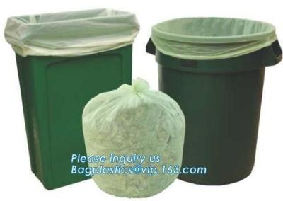 China Biodegradable & Compostable Transparent Poly Flat Bags On Roll With Paper Core For Supermarket, Food Waste Caddy Liner for sale