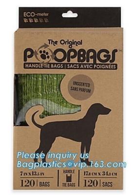China custom printed eco friendly Large Leak-Proof Lavender Scented Single Roll Disposable Dog Poop Bags, clean up bags for sale