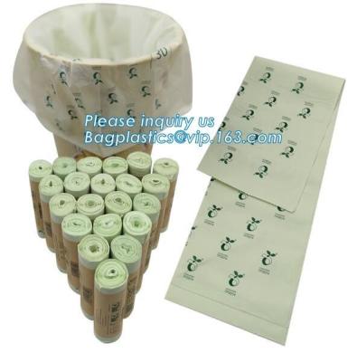 China Compostable Recycle Biodegradable Food waste bag/disposable plastic garbage bag, compostable pla garbage bag kitchen was for sale
