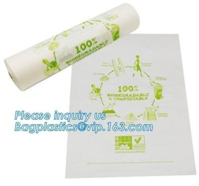 China Eco-friendly compostable LDPE transparent frozen flat food bags on roll, Biodegradable Plastic T Shirt Food Bag Composta for sale