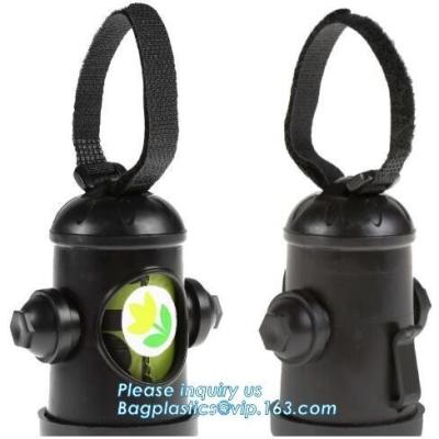 China Dog poop bag with dispenser and leash clip for doggy waste on roll, biodegradable PE dog poop pet waste bag for sale