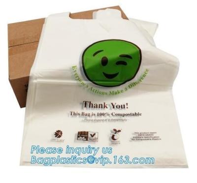 China best sellers high quality biodegradable compostable Vest shopping bags for vegetables and fruits for sale