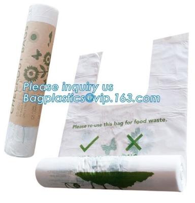 China compostable supermarket star seal flat bag on roll for food, 100% compostable custom colourful printed gusset plastic pe for sale