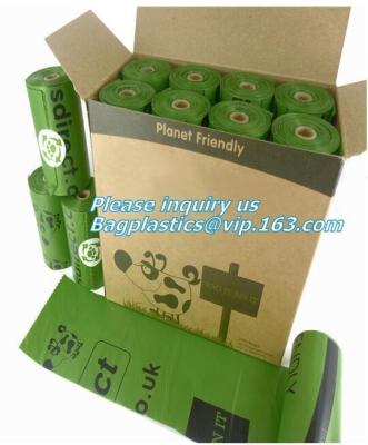 China EN13432 BPI OK compost home ASTM D6400 certified biodegradable dog poop bags, Dog Poop Waste Trash Bag, Toilet Compostab for sale