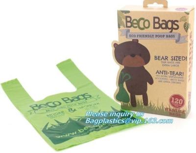China Disposable PE dog poop bag with printing, Pet Compostable disposable biodegradable plastic garbage bag for sale