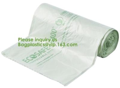 China cornstarch made 100% biodegradable compostable custom printed t-shirt plastic bag with own logo,ecofriendly packaging ba for sale