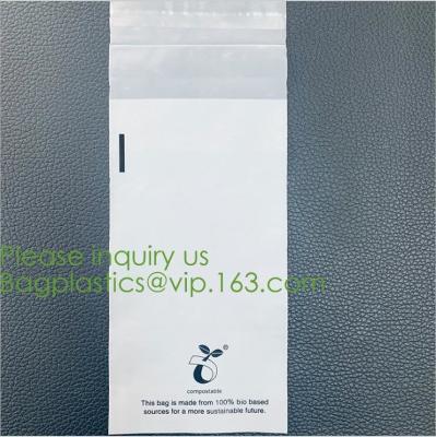 China biodegradable cornstarch compost Self Adhesive Seal corn starch Bag 100% biodegradable cornstarch bags custom print comp for sale