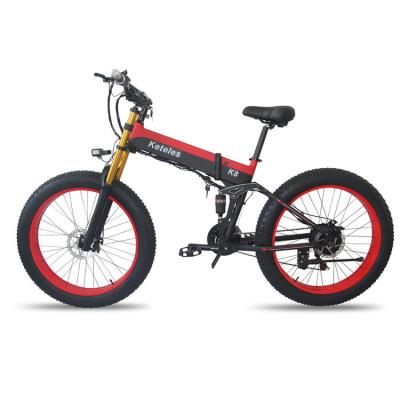 Cina bici elettrica della gomma grassa a 26 pollici 6061Alu, bici elettrica della metà di gomma grassa dell'azionamento 13Ah in vendita