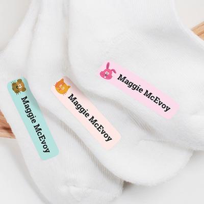 China High Tack Permanent Adhesive Vinyl Glossy 75mic PET Waterproof Name Label Stickers zu verkaufen