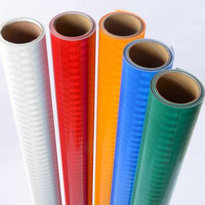 Cina Printable Micron Glass Prism Reflective Sheet Roll PVC Reflective Red Vinyl Wrap in vendita