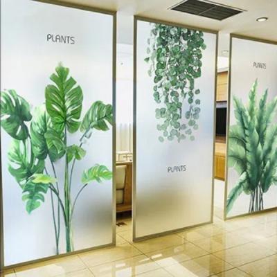 Cina ECO Printable Etched Glass Vinyl Decals 120 Mic UV Inks Frosted Glass Vinyl in vendita