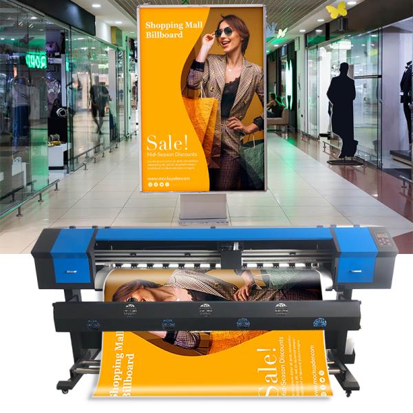 Quality XP600 Eco Solvent Printer 1.8M Canvas Print Plotter Printer for Indoor Billboard Poster Flex Banner Printing Machine for sale