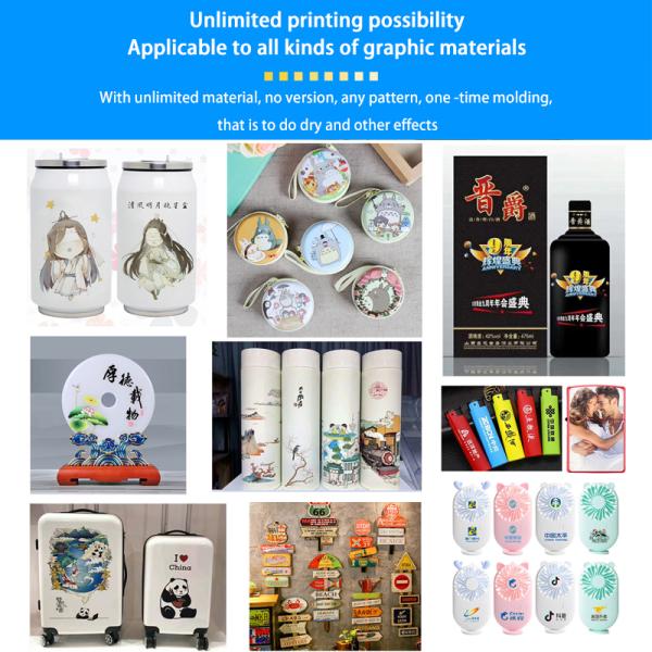 Quality New Arrival 9060 UV Flatbed Inkjet Printer with 1/2/3pcs TX800 DX8 Printhead for for sale