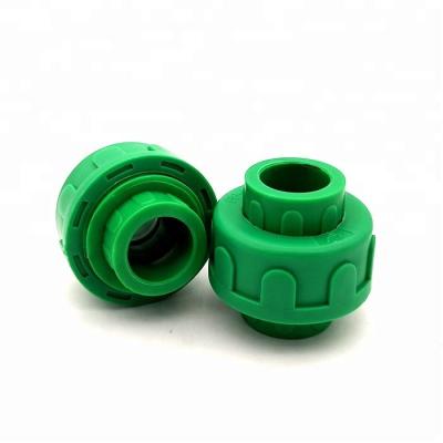 China DIN standard 63mm green plastic PPR union pipe fitting price for sale