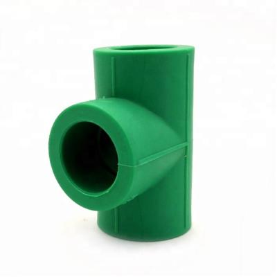 China factory price green DIN8077 PPR pipe fitting equal tee for sale