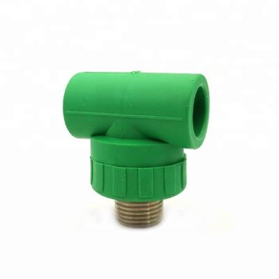 China Wholesale green color PPR male thread reducing tee pipes fittings UAE Dubai for sale