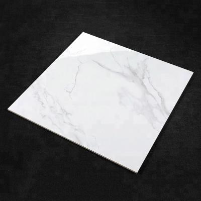 China noble modern design white polished marble look dining room wall ceramic tile manufacturers for sale