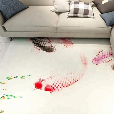 China Waterproof beautiful decorative modern design 3d printed nylon floor carpet for living room for sale