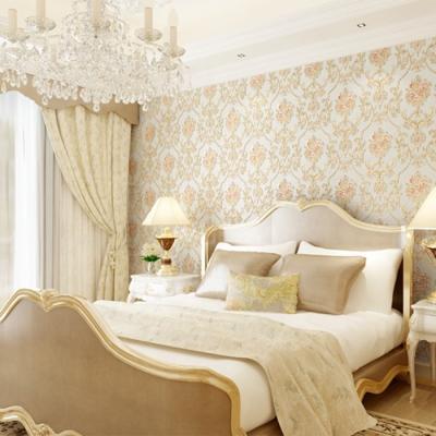 China soundproof nonwoven beautiful natural 3d decorative wall paper flower for bedroom for sale