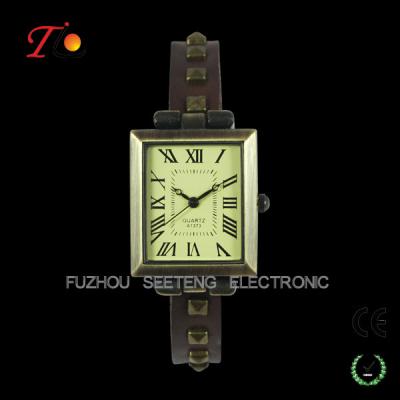 China China Factory Changeable Cow Leather Strap Quartz Watch for Women for sale