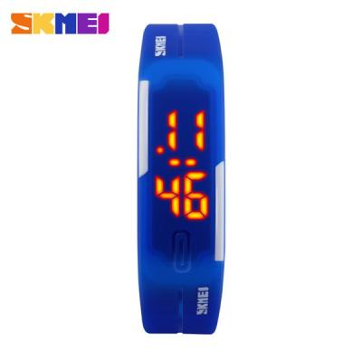 China Small LED Digital Wrist Watch EL Backlight With Softable PU Band for sale