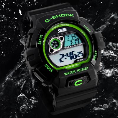 China 5 ATM Cool LCD EL Backlight Watch For Men , Waterproof Wrist Watch for sale