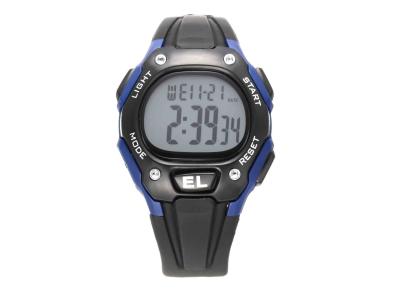 China Flashing LED PU Strap LCD Digital Watch With Hourly Chime Logo Customized for sale