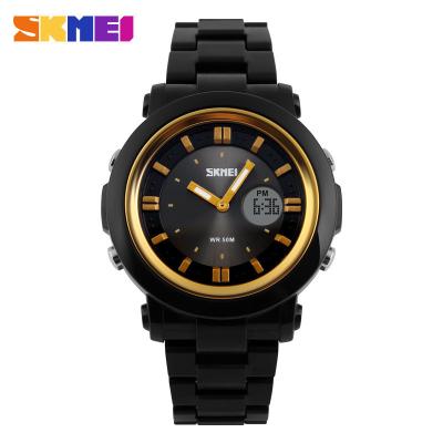 China Leisure Gold / Black Lady Digital Watch Plastic Japan Movement Analog Quartz for sale