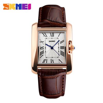 China Brown Classic Womens Quartz Watches Golden Case 30M Waterproof for sale