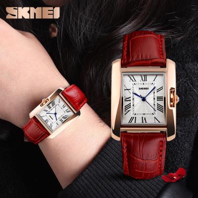 China Rose Golden Womens Quartz Watches Modern With Red Genuine Leather for sale