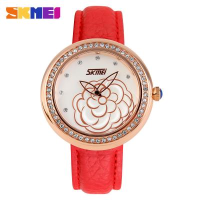 China 3atm Waterproof  Leather Strap Womens Quartz Watches For Business Ladies for sale