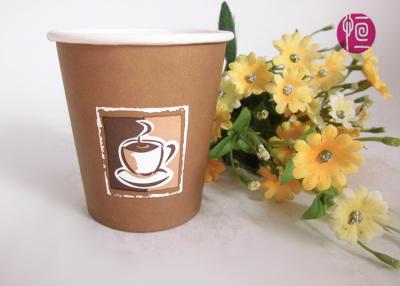 China Flexo Print 6oz Single Wall Disposable Paper Cup  Up To 8 Color Design for sale