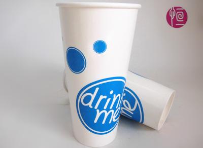 China 20 Ounce Cold Paper Cups 700ml For Rani Juice , Double Walled Paper Coffee Cups for sale