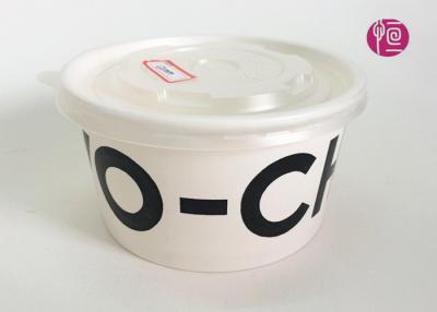 China 12oz Custom Logo Printed Paper Salad Bowls with Clear Lids / FDA Certificated for sale