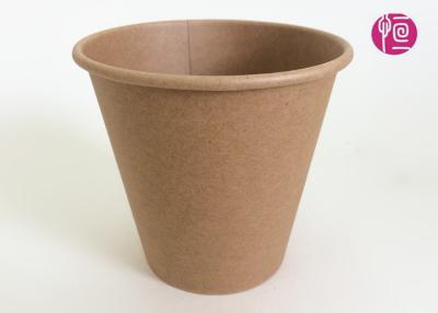 China Single Wall Paper Cups In Kraft Paper ,  Top 90mm 8Oz Paper Coffee Cups for sale