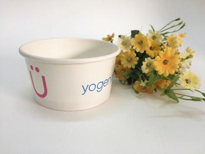 China 6oz Disposable Frozen Yogurt Paper Cup With Lids / Double PE Paper for sale