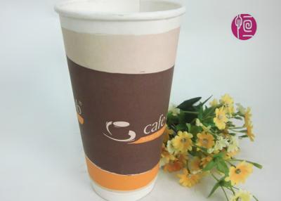 China 20oz Top Dia 90mm double wall disposable coffee cups Custom Printing for sale