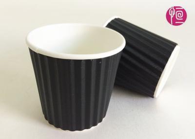China 4oz Top Dia 62mm Ripple Paper Cups , insulated disposable coffee cups With Lid for sale
