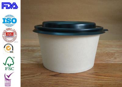 China Firm Kraft Paper Salad Bowls / Reliable Paper Soup Bowls Eco - Friendly for sale