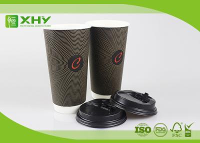 China Matte Finished Coffee Paper Cups Manufacturing 20oz Double Wall Paper Cups with Lids for sale