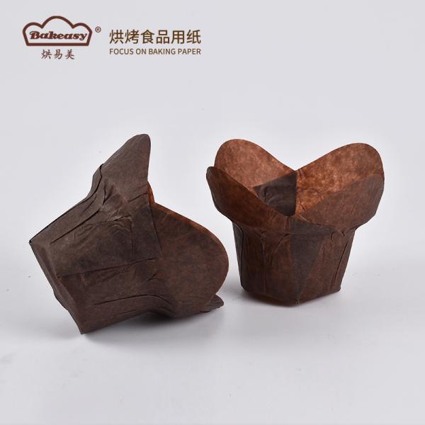 Quality Lotus Style Baking Cups High-Temperature Resistant Paper Liners FDA & FSC for sale