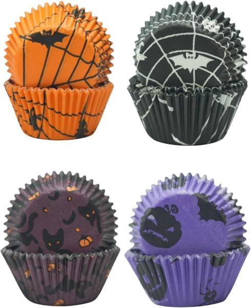 Quality Halloween Cupcake Liners Food Grade Baking Paper Cup Muffin Cupcake Holders for sale