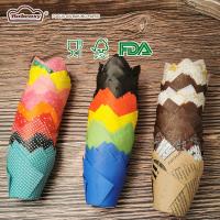 China High Temperature Resistant Baking Paper Cups Non-Stick Disposable Cupcake Liners 220°C for sale