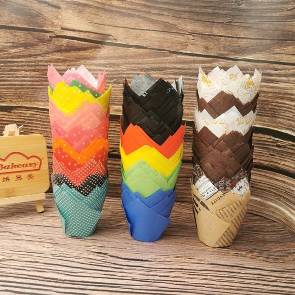 Quality High Temperature Resistant Baking Paper Cups Non-Stick Disposable Cupcake Liners for sale
