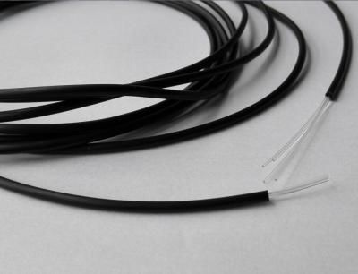 China 3 core 0.75mm end glow fiber optic light with black PVC jacket for lighting for sale