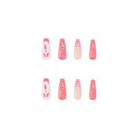 China Style Pre-Designed Halloween Theme Silver Flash Pattern Artificial Fingernails for OEM for sale