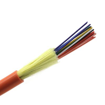 China FTTH GJFJV Tight Buffer Fiber Cable Indoor 24 Core Single Mode for sale