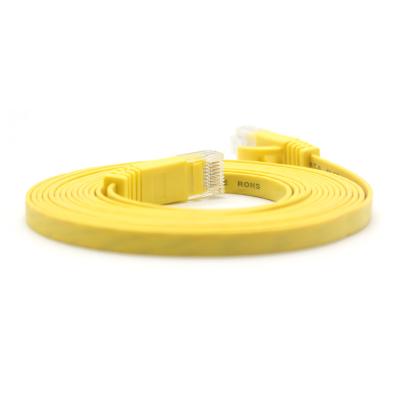 China RJ45 Cat 6 UTP LAN Cable , Cat5e Flat Patch Cord 30awg Pure Copper for sale